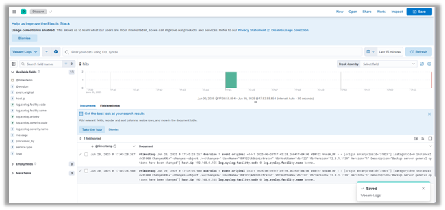 ELK Stack SIEM Tutorial with Docker: Parse Veeam Syslog Logs in Kibana